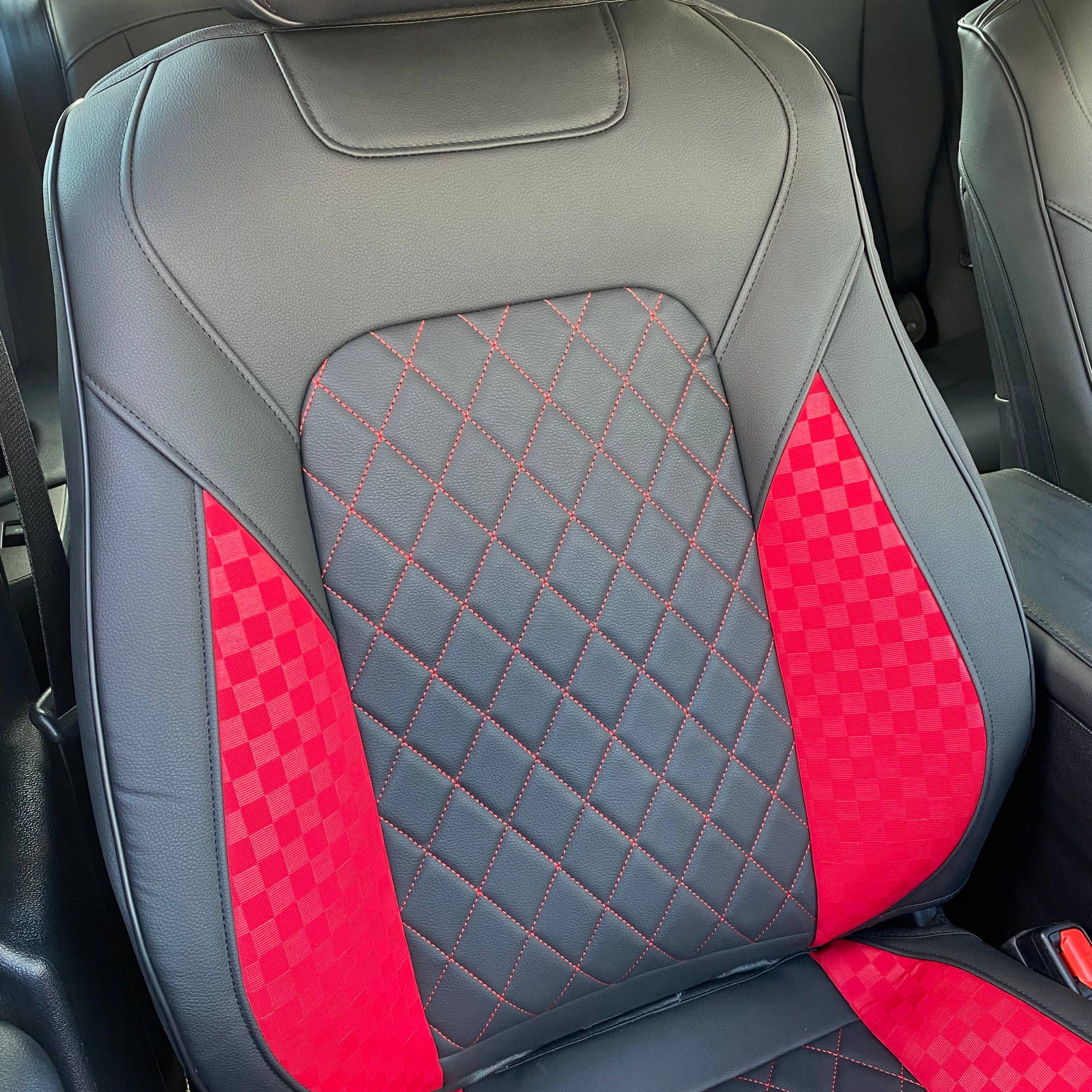 Diamond Leather Car Front Seat Cover Protector (2pcs)